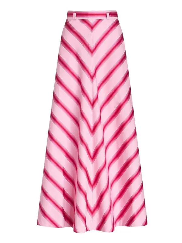Etro Stripe-print A-line Skirt - Pink
