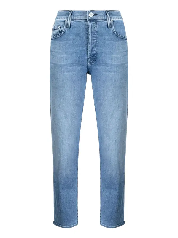 MOTHER Mid-rise Straight-leg Jeans - Blue