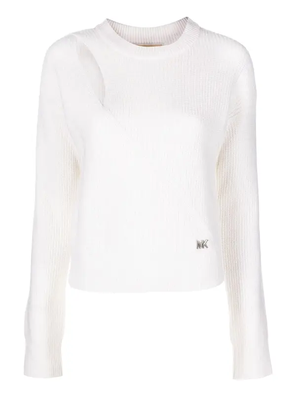 Michael Kors Cut-out Detail Sweater - White