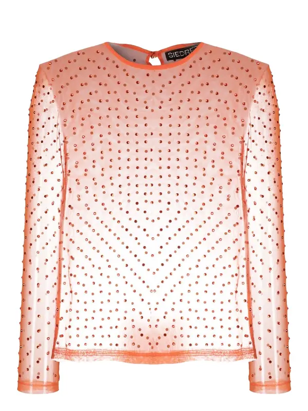 SIEDRES Crystal-embellished Blouse - Orange