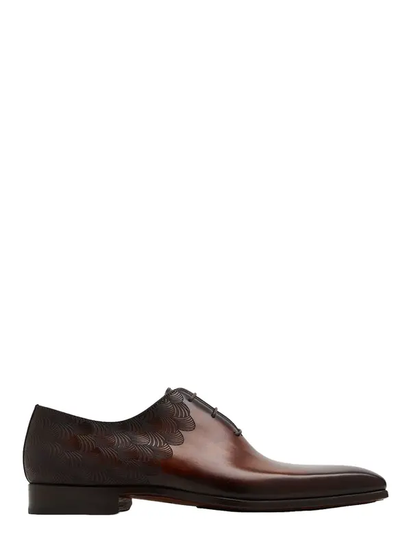 Magnanni Embossed Oxford Shoes - Brown