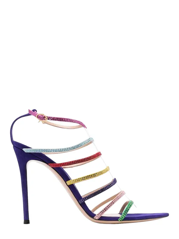 GIANVITO ROSSI Mirage 105mm Crystal-embellished Sandals - Purple