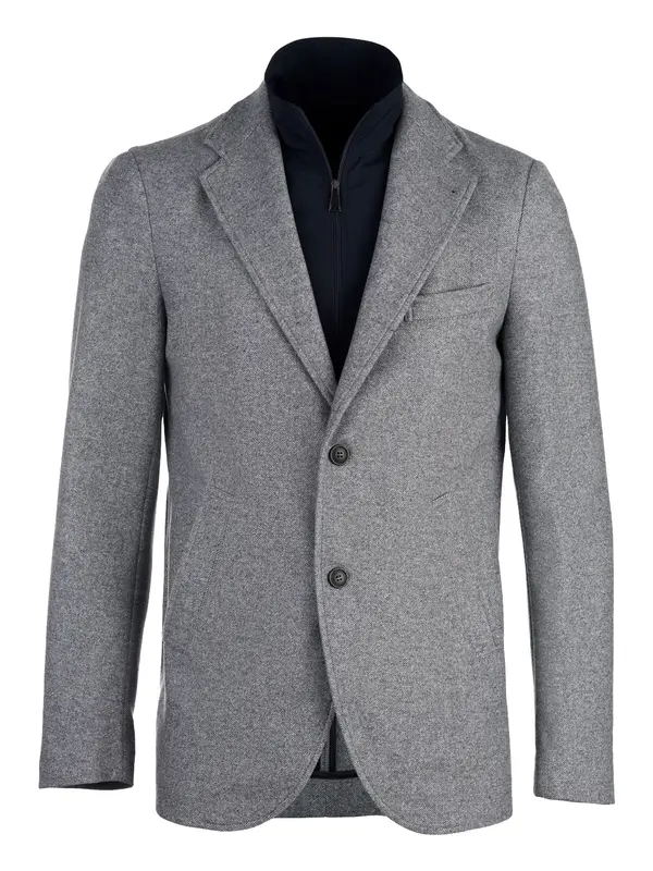 NORWEGIAN WOOL Layered Blazer - Grey