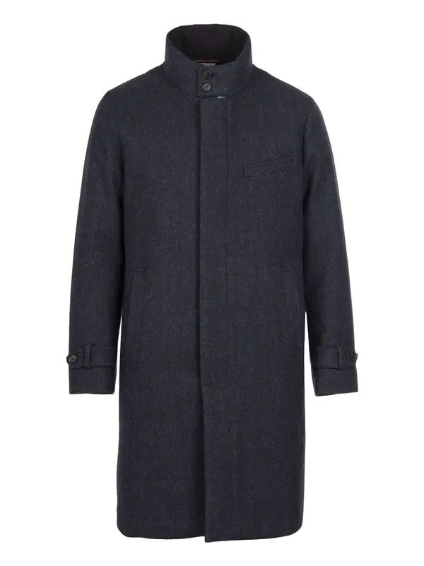 NORWEGIAN WOOL Single-breasted Down-filled Coat - Blue