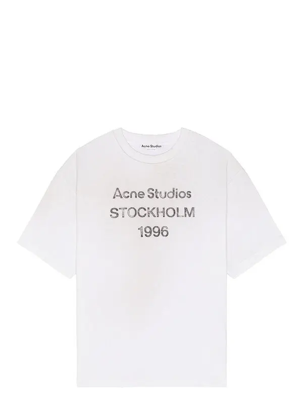 Acne Studios Exford U 1996 T-shirt In Black - Dusty White