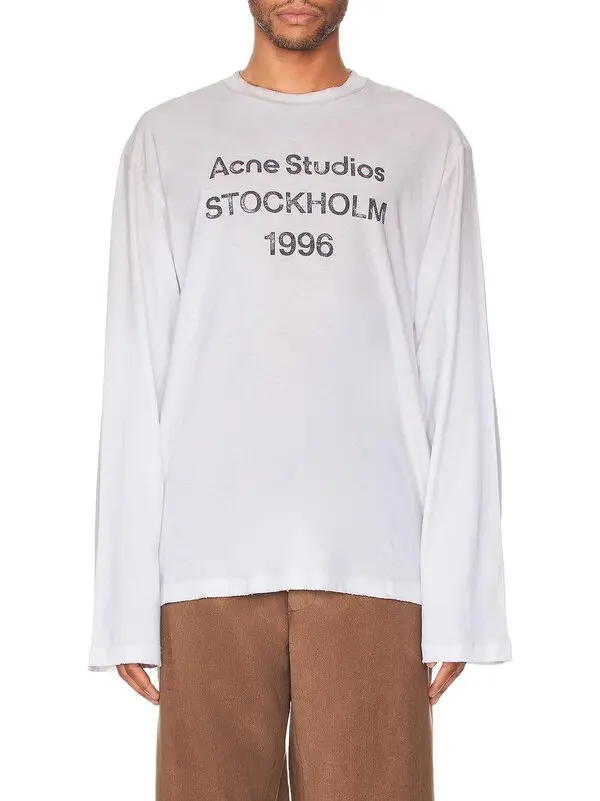 Acne Studios Edden U 1996 T-shirt In Dusty White In White - Optic White