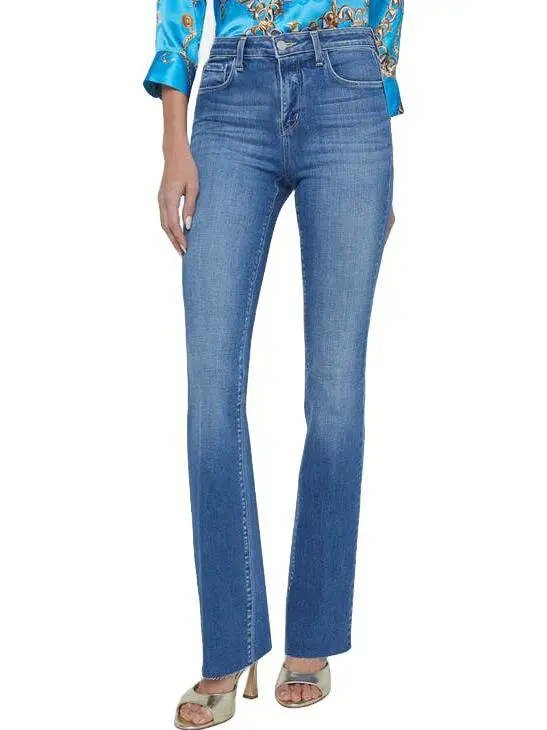 L'Agence Ruth Raw Hem Straight-leg Jeans - Privada