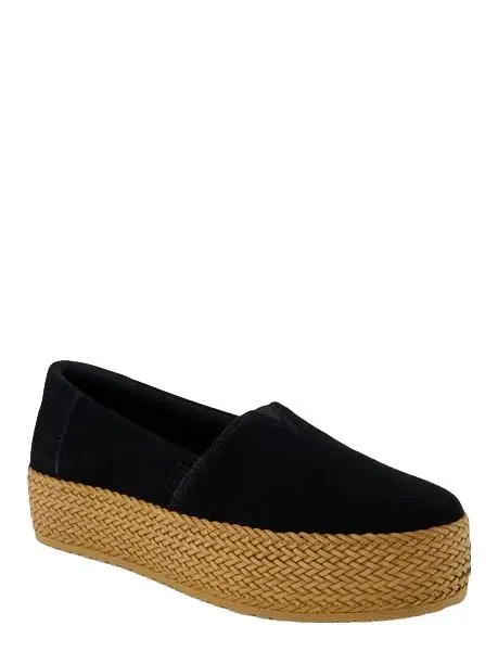 Toms Valencia Platform Espadrille - Black
