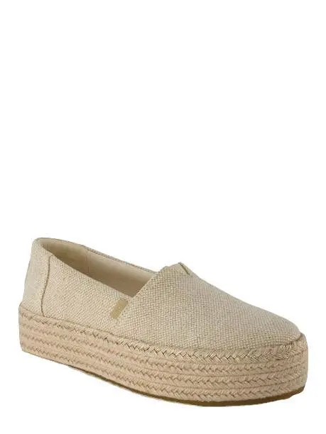 Toms Valencia Platform Espadrille - Gold