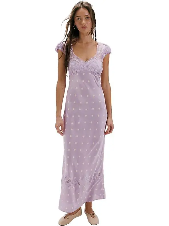 Free People Butterfly Babe Maxi Dress - Lilac Combo