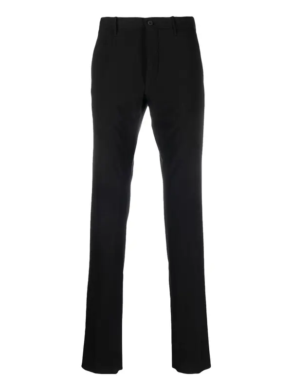 Incotex Mid-rise Straight-leg Trousers - Black