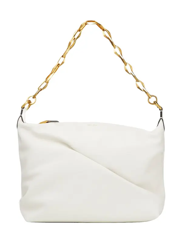 JIMMY CHOO Diamond Soft Hobo Bag - White