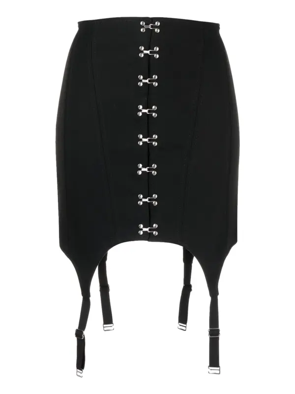 DION LEE Corset Garter Skirt - Black