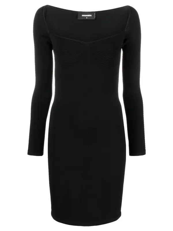 Dsquared2 Long-sleeved Mini Dress - Black