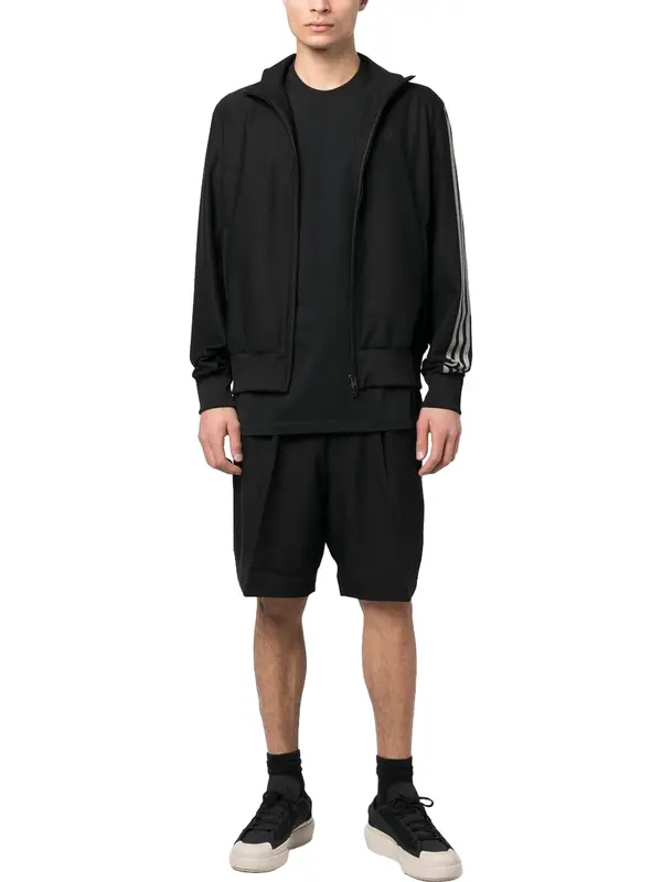 Y3 Funnel Neck Zip-up Track Jacket - Black