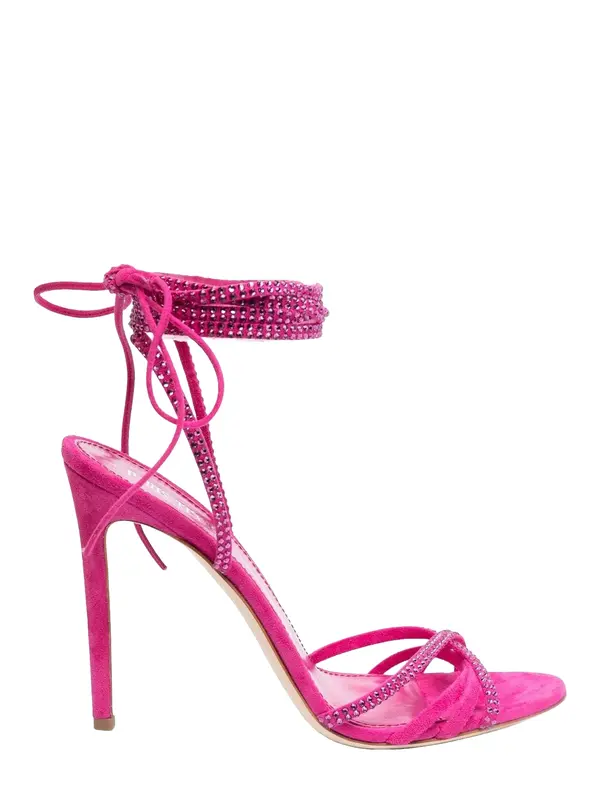Paris Texas Holly Nicole 105mm Lace-up Sandals - Pink
