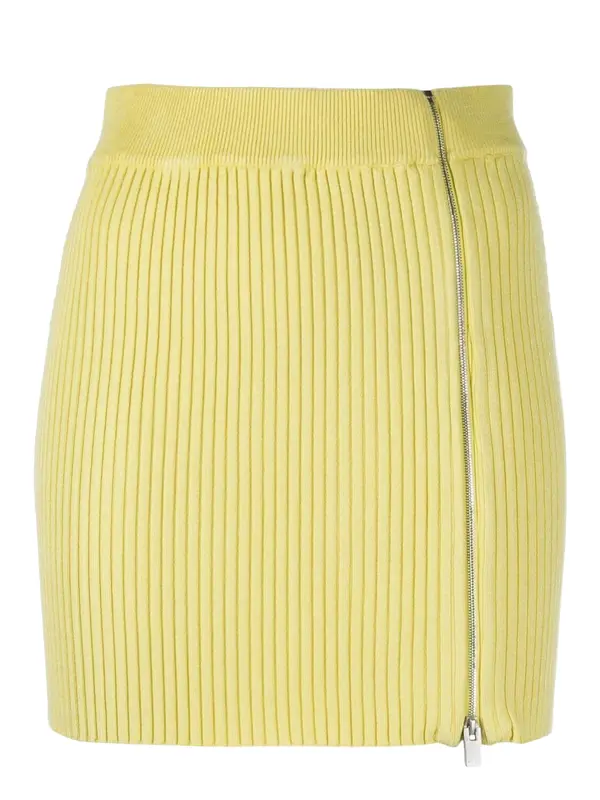 1017 Alyx 9sm Ribbed-knit Miniskirt - Yellow