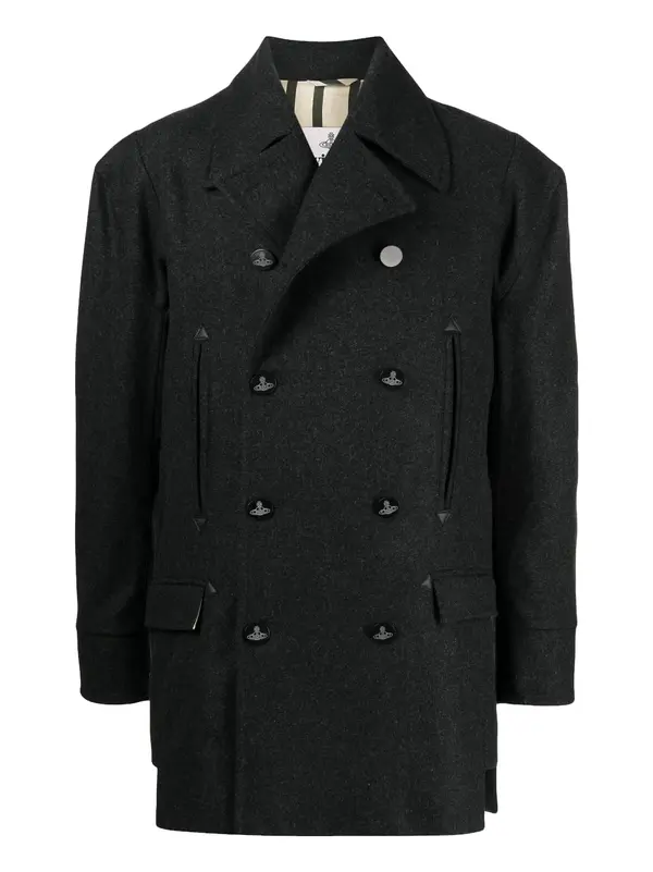 VIVIENNE WESTWOOD Wool-blend Pea Coat - Black