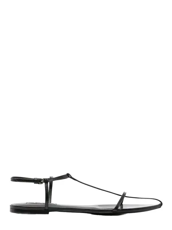 JIL SANDER Cage Flat Sandals - Black