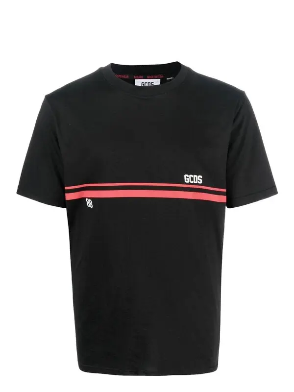 Gcds Logo-print Short-sleeve T-shirt - Black