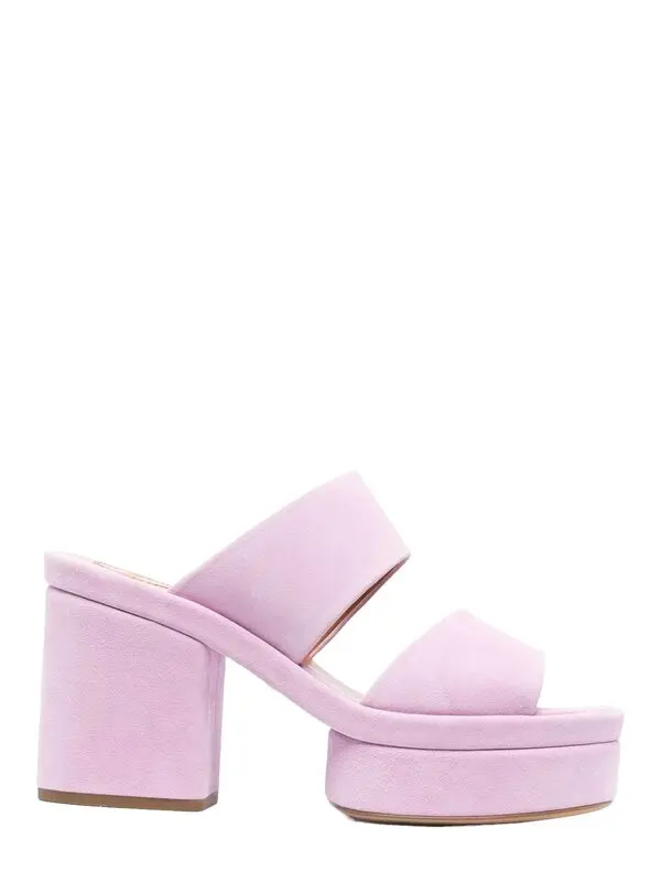 Chloé 95mm Odina Suede Sandals - Purple