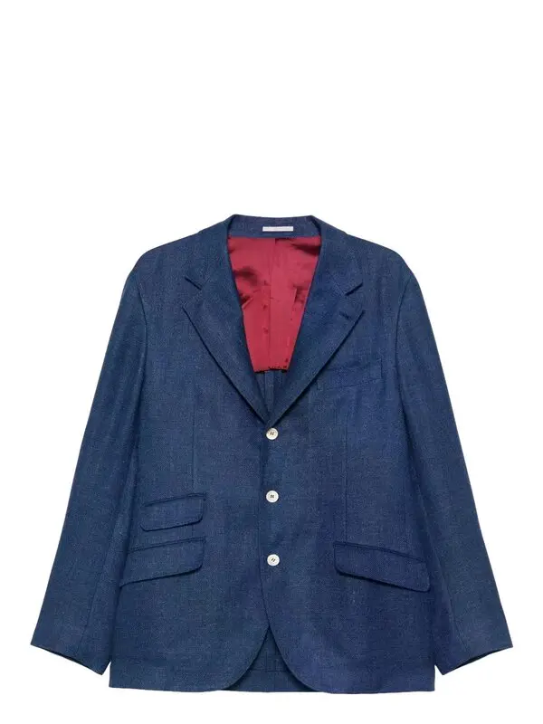 Brunello Cucinelli Single-breasted Tailored Blazer - Blue