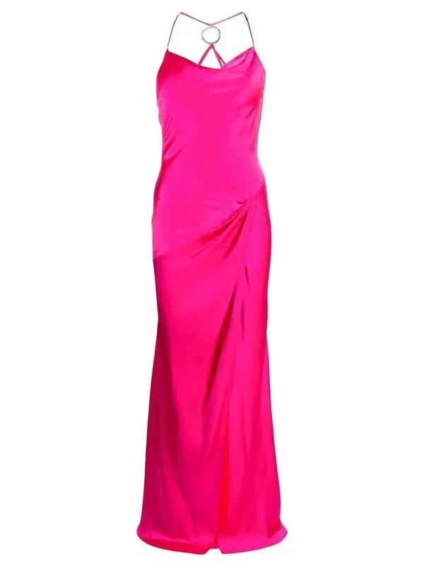 Pinko Cowl-neck Satin Gown - Pink