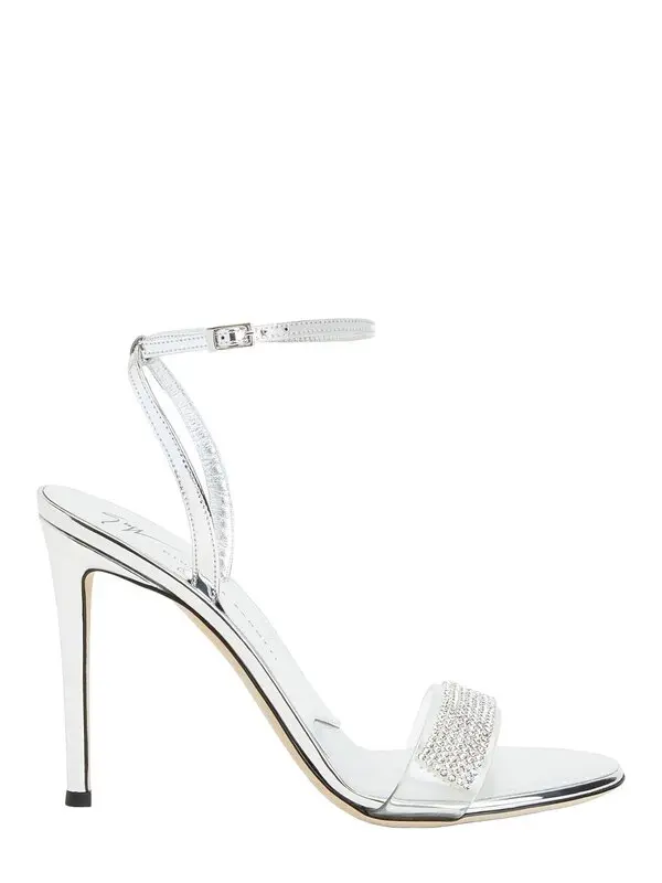 GIUSEPPE ZANOTTI Erwan Rhinestone-embellished 105mm Sandals - Silver