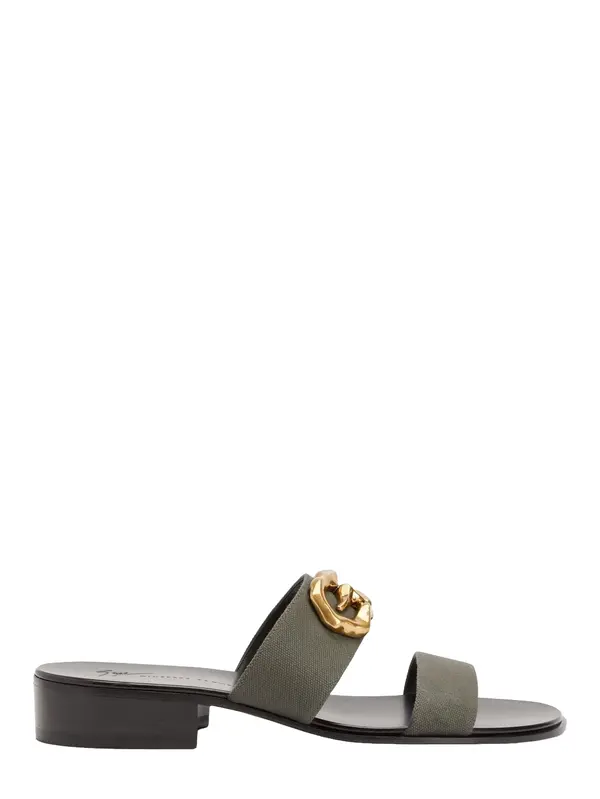 GIUSEPPE ZANOTTI Gregorie Logo-plaque Sandals - Black