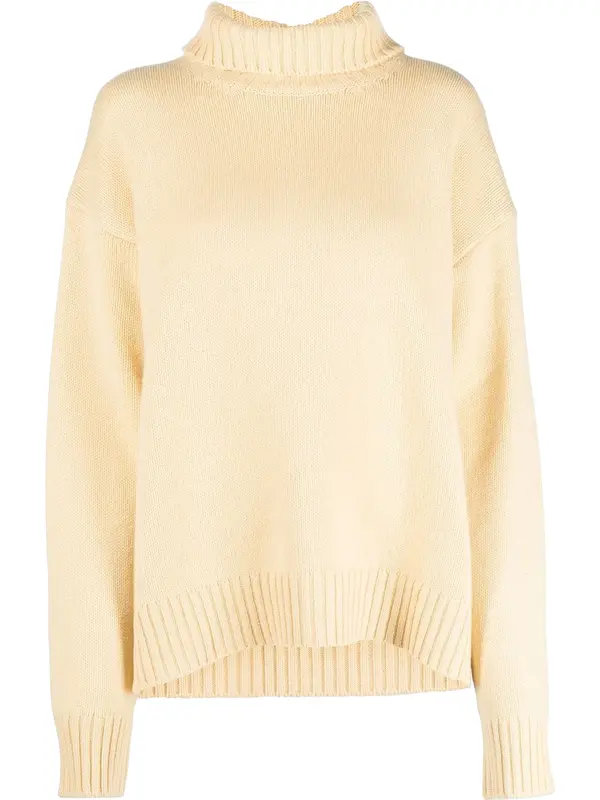 JIL SANDER Roll-neck Jumper - Yellow