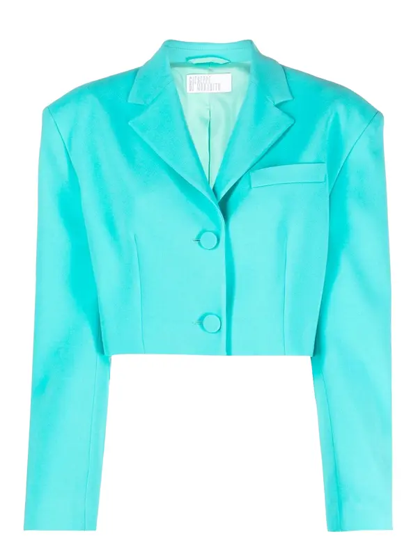 Giuseppe Di Morabito Notched-collar Cropped Blazer - Blue