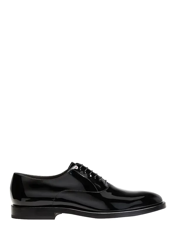 Brunello Cucinelli Patent Leather Oxford Shoes - Black