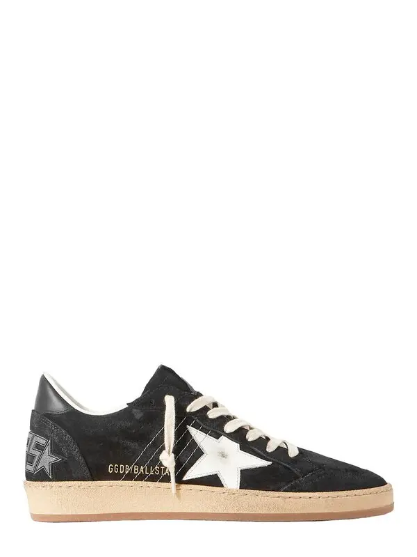 GOLDEN GOOSE Ball Star Distressed Sneakers - Black