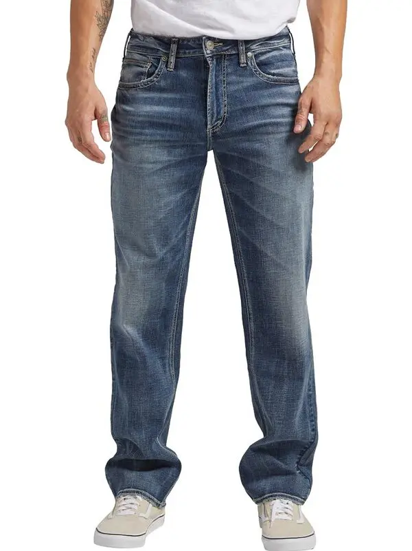 SILVER JEANS CO. Grayson Classic Fit Straight Leg Jeans - Indigo
