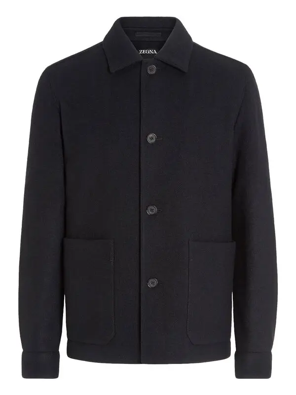 Zegna Alpe Chore Button-up Shirt Jacket - Black