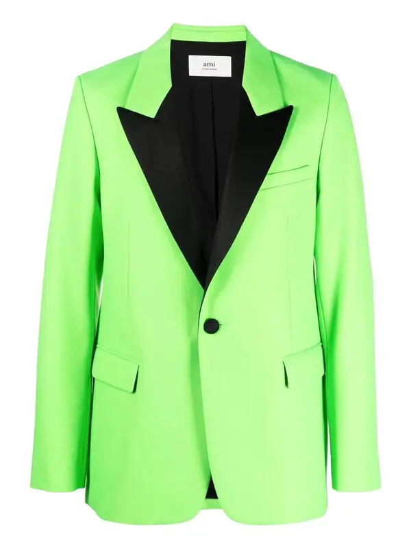 Ami Single-breasted Blazer - Green