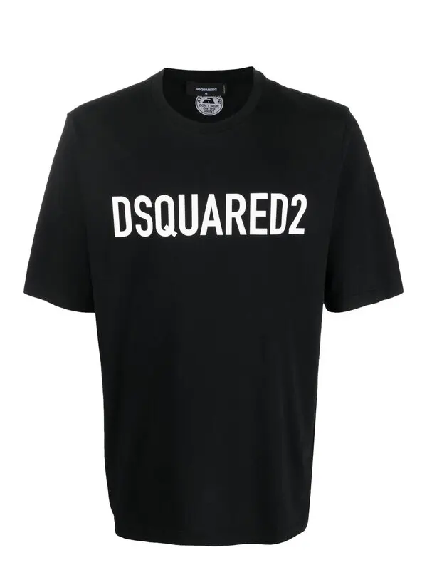Dsquared2 Logo Print Cotton T-shirt - Black