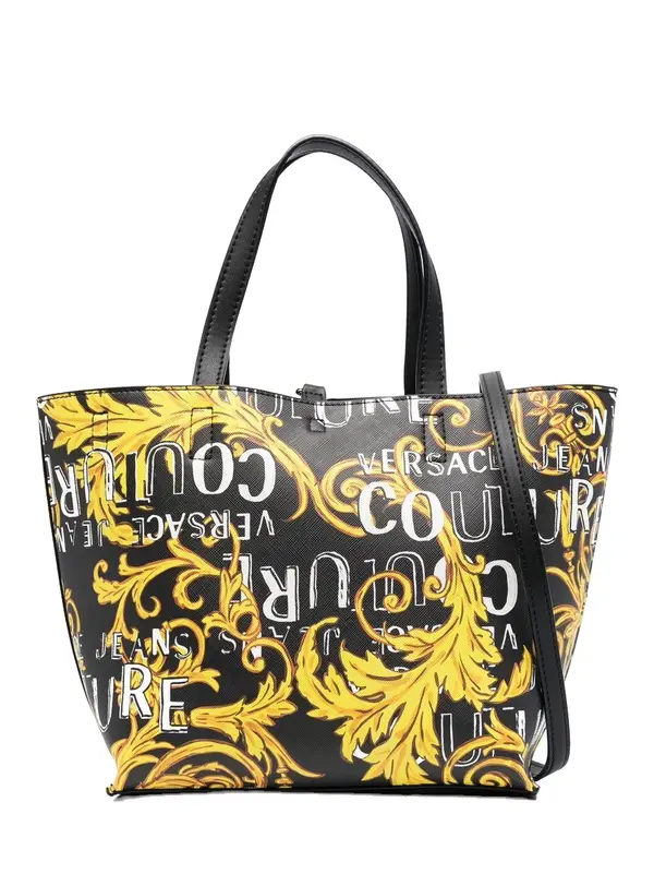 Versace Logo-print Tote Bag - Black