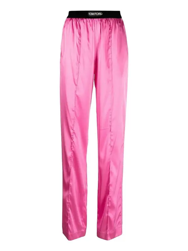 TOM FORD Logo Waistband Trousers - Pink