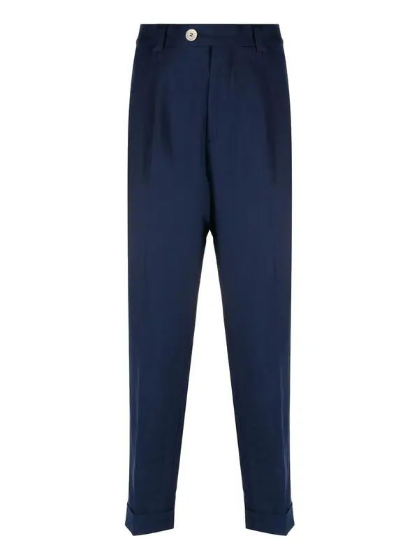 Brunello Cucinelli Tailored Cropped Trousers - Blue