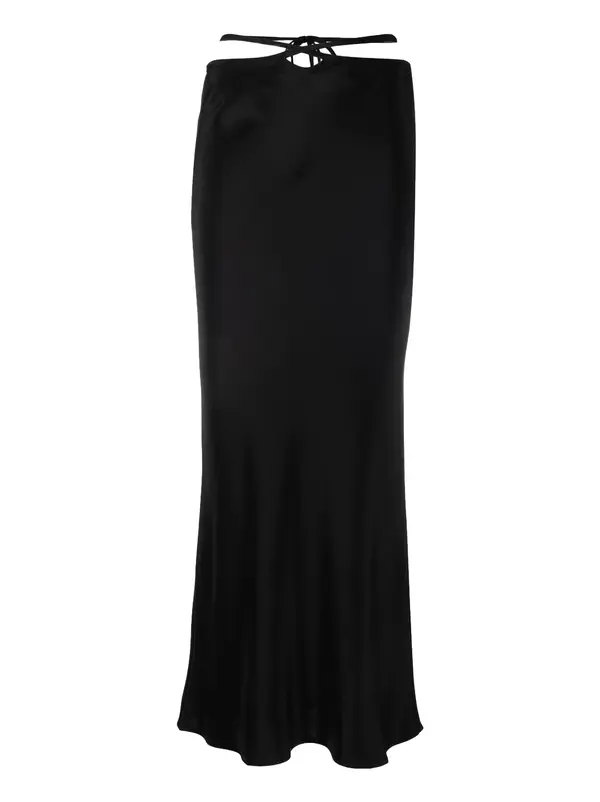 Christopher Esber Loophole Cut-out Midi Skirt - Black