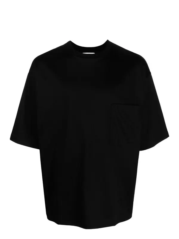 LANVIN Crew-neck Short-sleeved T-shirt - Black