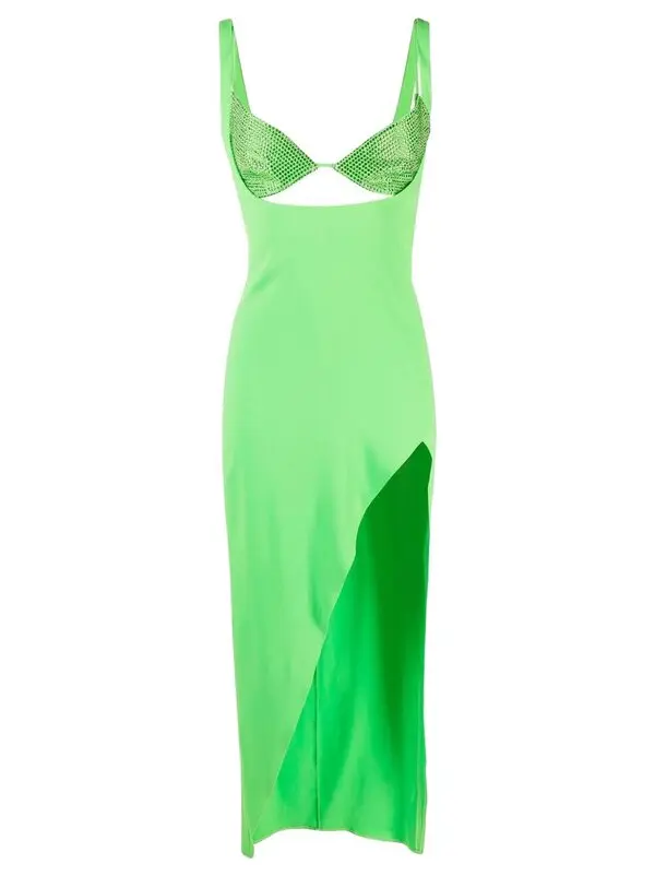 Giuseppe Di Morabito Crystal-embellished Cut-out Midi Dress - Green