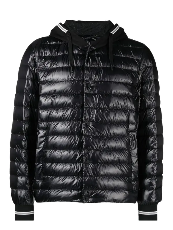 Herno Drawstring Hooded Down Jacket - Black