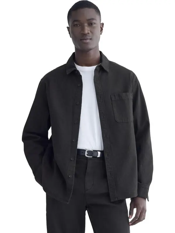 Everlane Canvas Organic Cotton Overshirt - Black