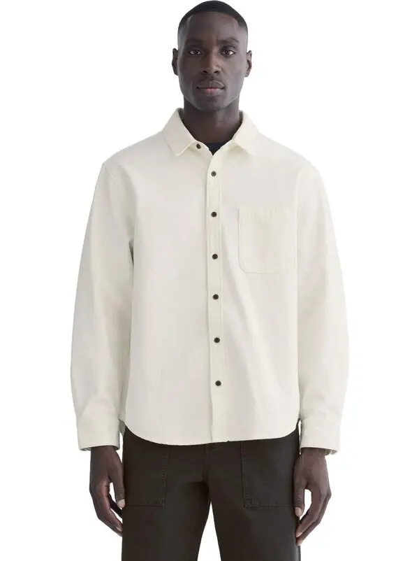 Everlane Canvas Organic Cotton Overshirt - Bone