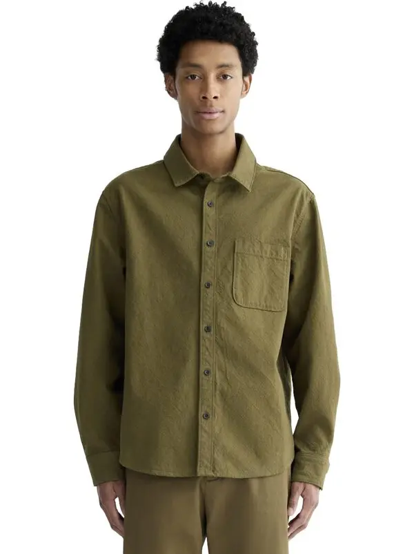 Everlane Canvas Organic Cotton Overshirt - Olive