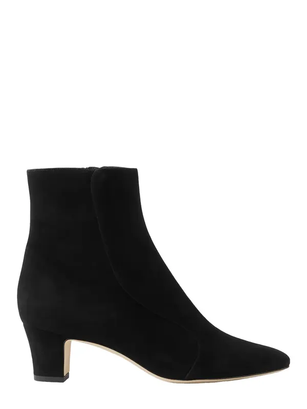 Manolo Blahnik Myconia 50 Suede Ankle Boots - Black
