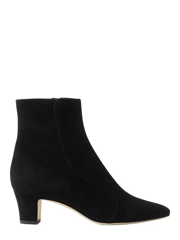 Manolo Blahnik Myconia 50 Suede Ankle Boots - Black