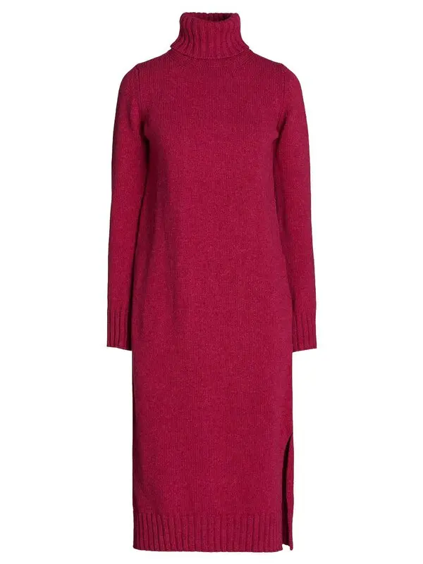 &daughter Simone Wool Turtleneck Midi Dress - Fuchsia
